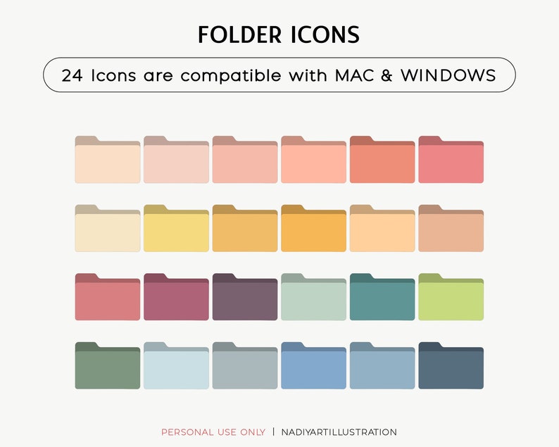 Colorful Icons Icons for Mac Icons for Windows Windows - Etsy