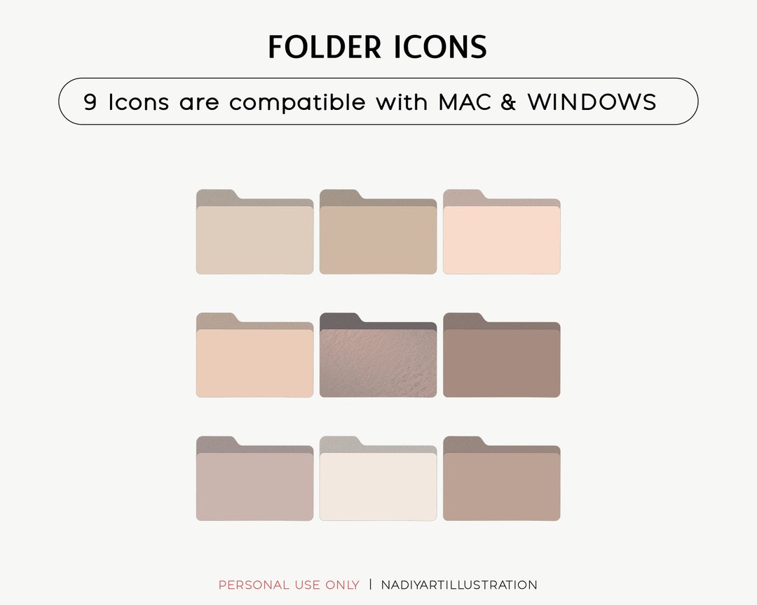 Minimalist Desktop Icons, Minimalist Icons, Aesthetic Icons, Folder ...