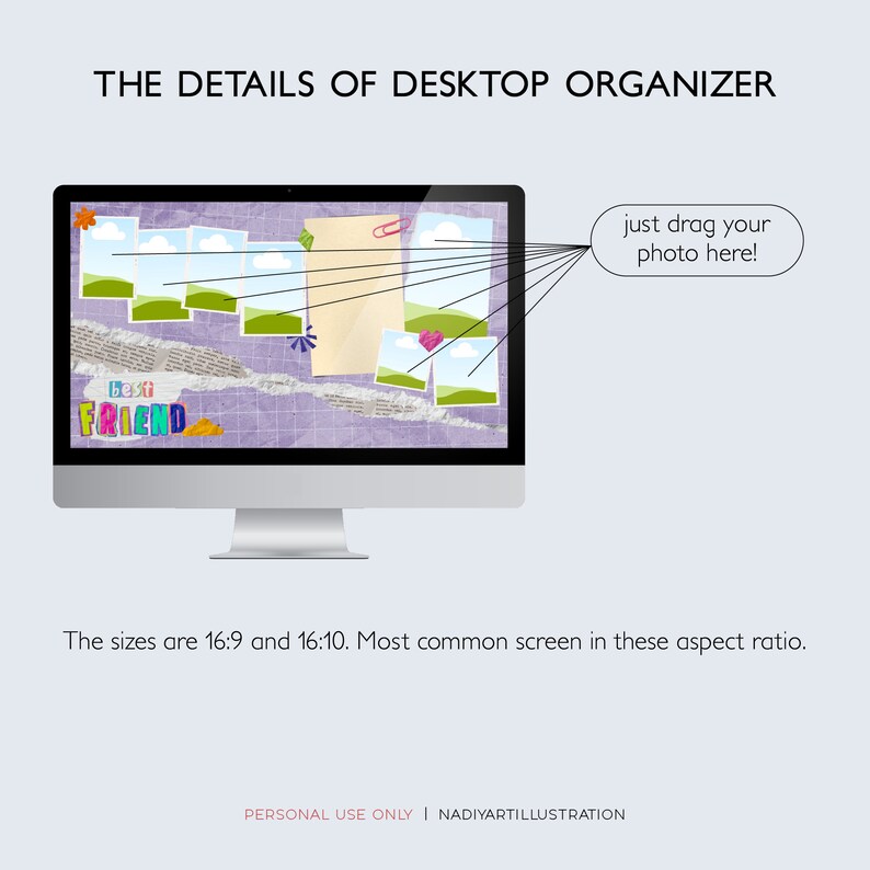 Editable Desktop Organizer, Personalize Desktop Canva Template ...