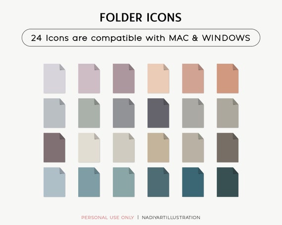 File Icons Cute Desktop Icons Minimalist Desktop Icon - Etsy