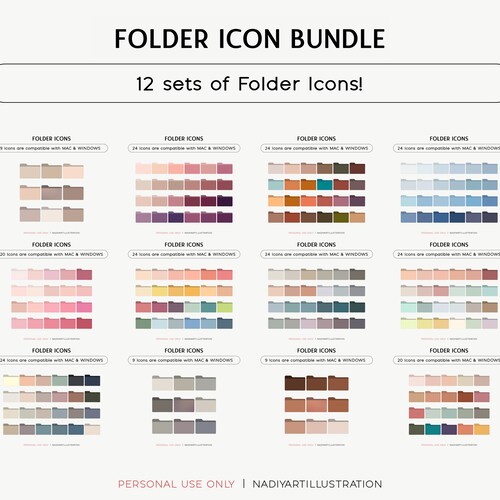 36 Black N White Desktop Folder Icons for MAC and WINDOWS - Etsy