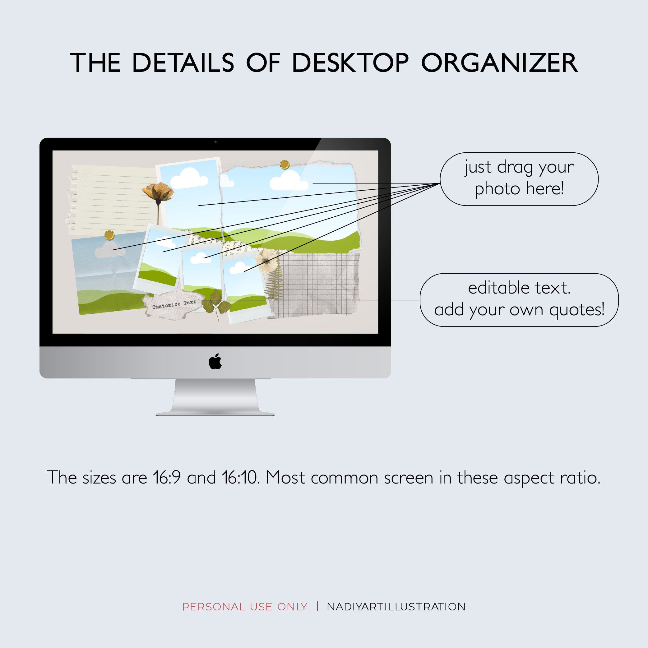 Editable Canva Template of Computer Desktop, Aesthetic Windows ...