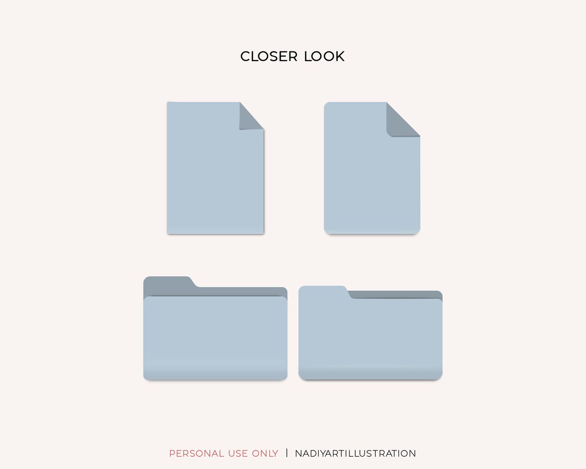 Blue Desktop Icons, File Icons, Folder Icons for Mac, Windows Desktop ...