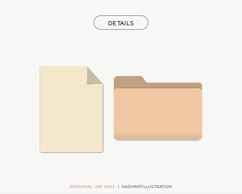 Colorful File Folder Icons for Mac & Windows Desktop - Etsy
