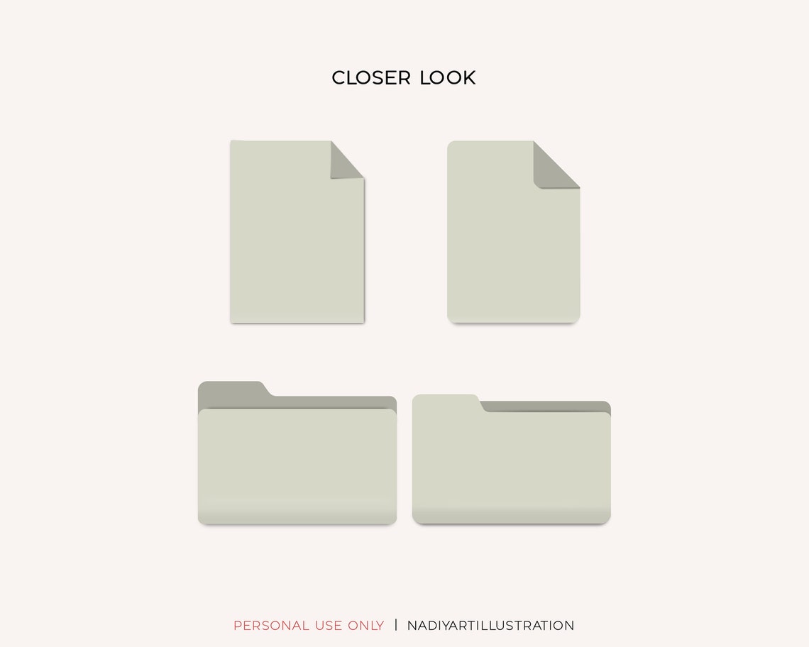 Sage Green Desktop Icons, File Icons, Folder Icons for Mac, Windows ...