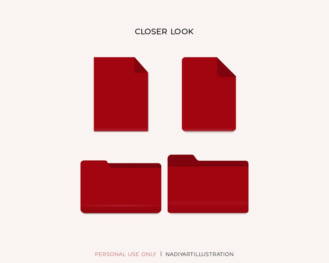 Desktop Icons File Icons Folder Icons for Mac Windows - Etsy