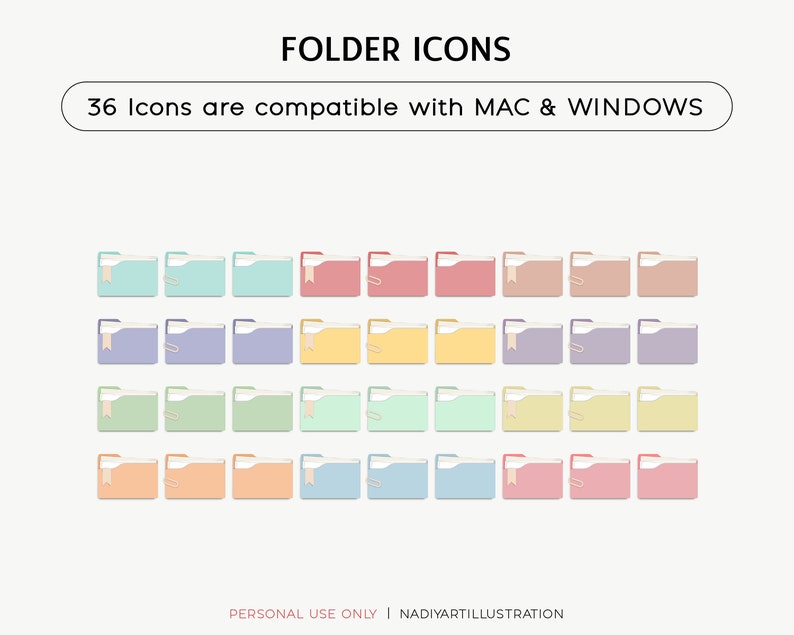 Mac Folder Icons, Cute Icons, Desktop Folder Icons, Pastel Icons ...
