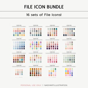 File Icons, Icon Set, Icon Pack, Icon Bundle, Desktop Icons Cute ...