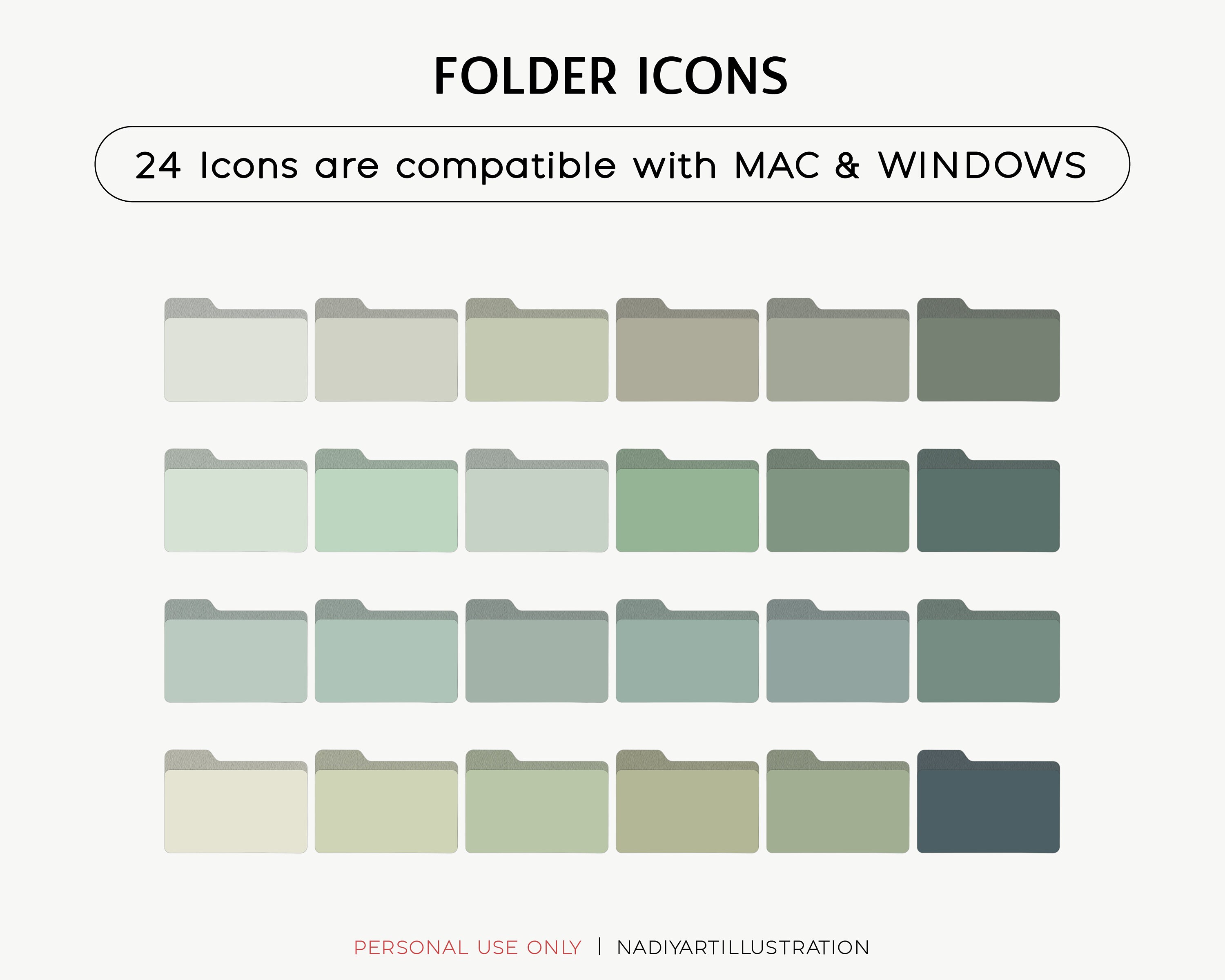 Mac Folder Icons, Sage Green Color, Green Icon, Green Desktop Icons ...