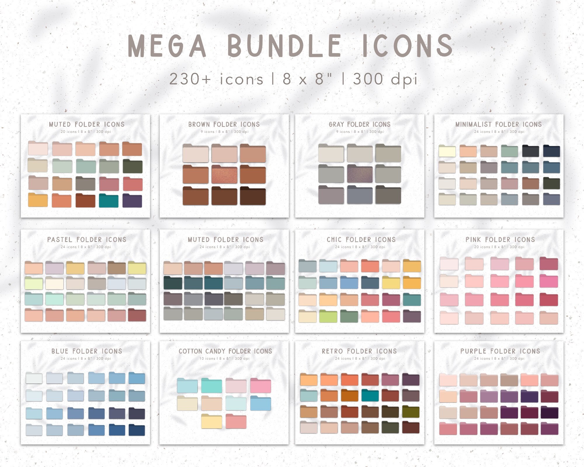 Bundle Folder Icons Mac Bundles Icons Windows Desktop - Etsy