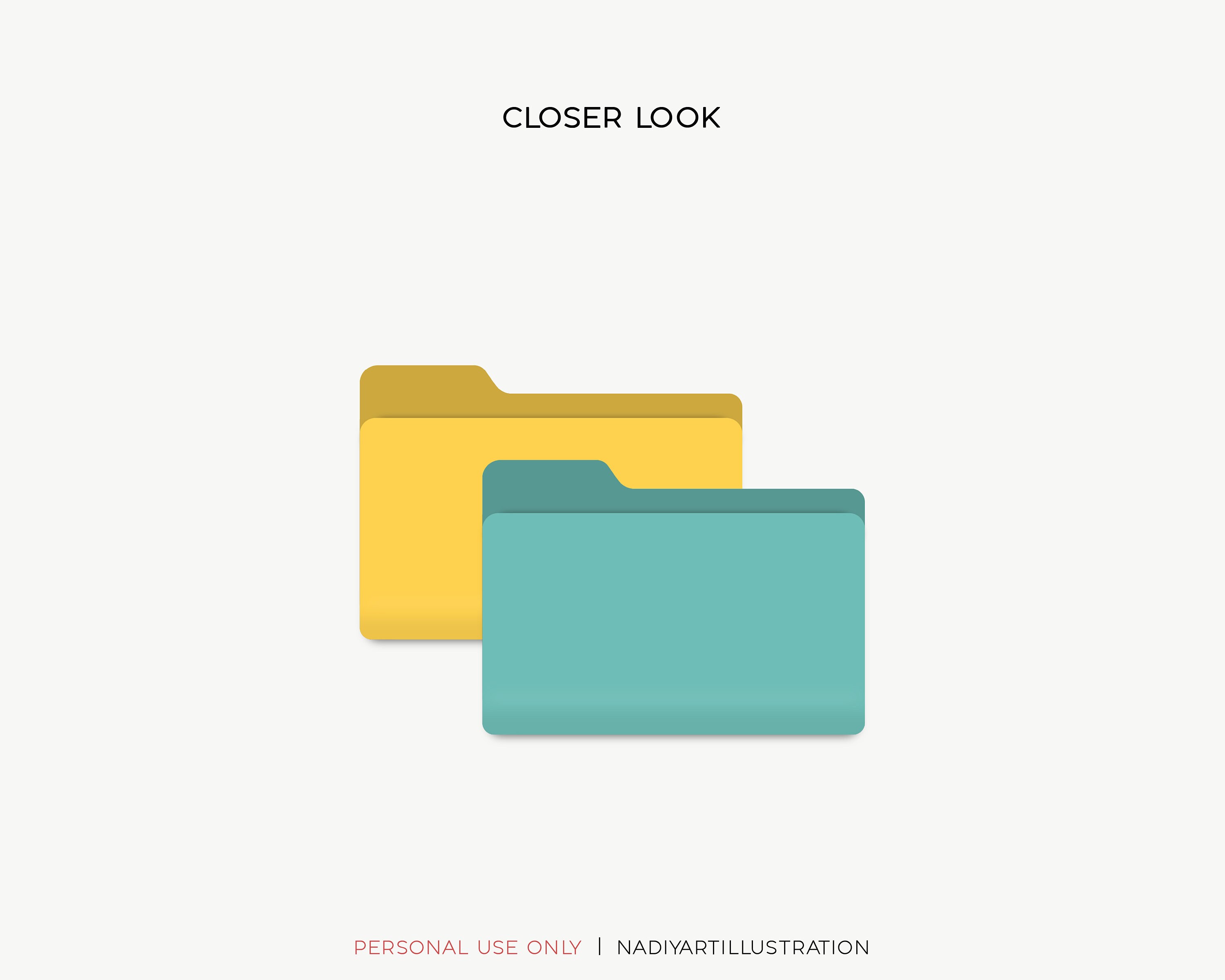 Desktop Folder Icon Neon for Mac Window, Bright Colors Desktop Theme ...