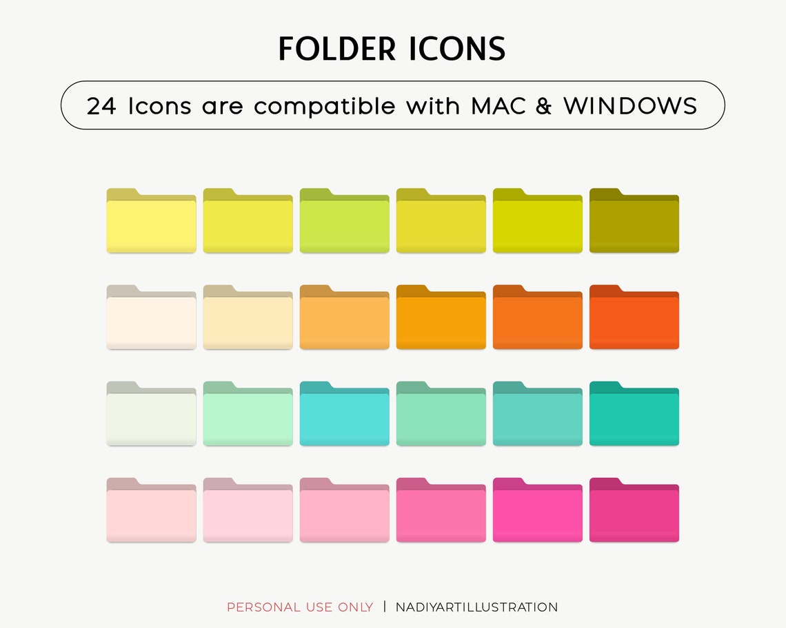 Folder Icons, Mac Desktop Icons, Windows Desktop Icons, Mac Folder ...