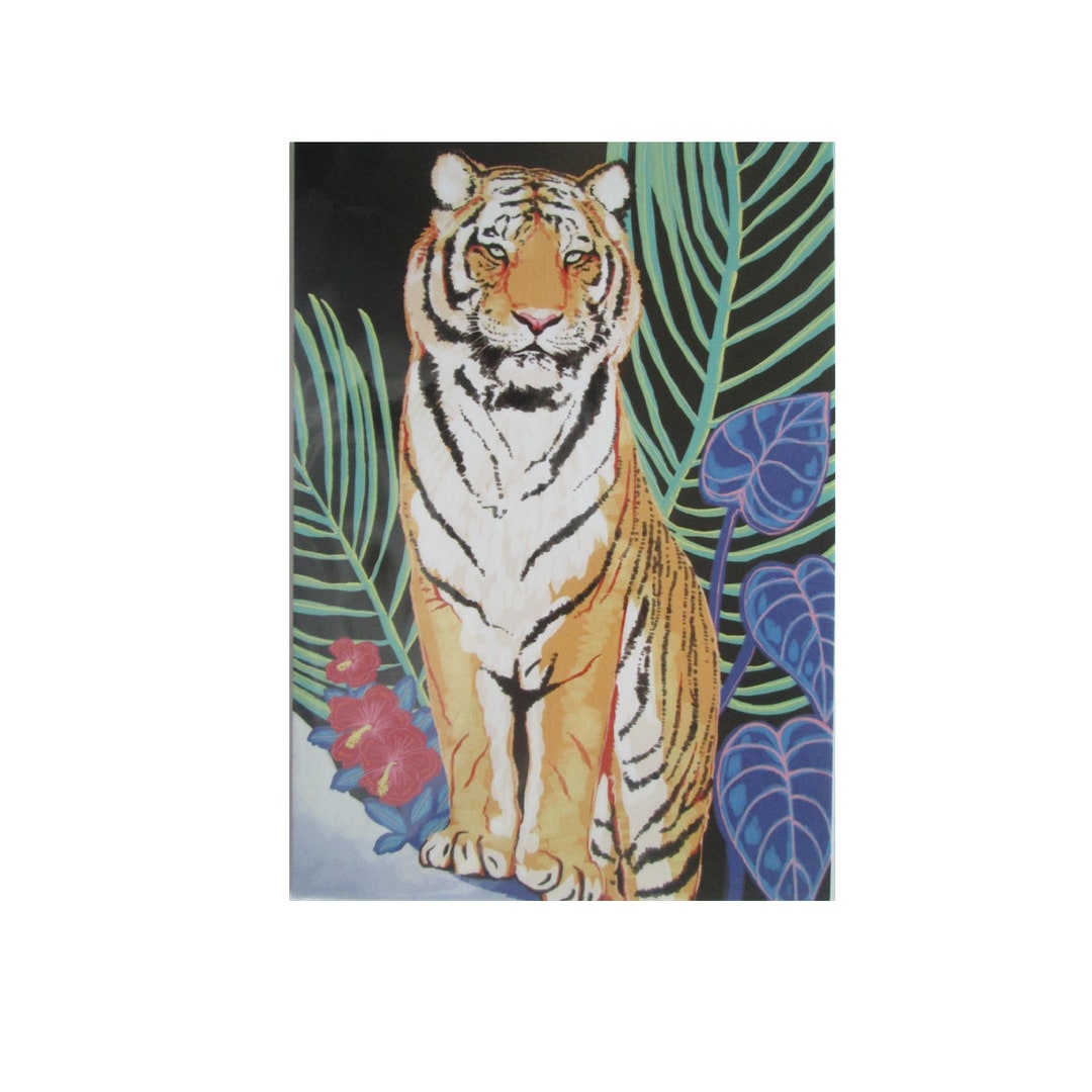 Feng Shui Kunstdruckkarte, Tiger, Kraft, Abwehr, Mobbing, Reflexion ...