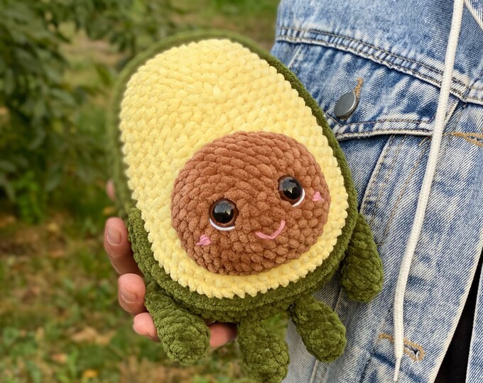 Crochet Avocado Toy, Avocado Plush Toy, Decorative Avocado Toy, Baby ...