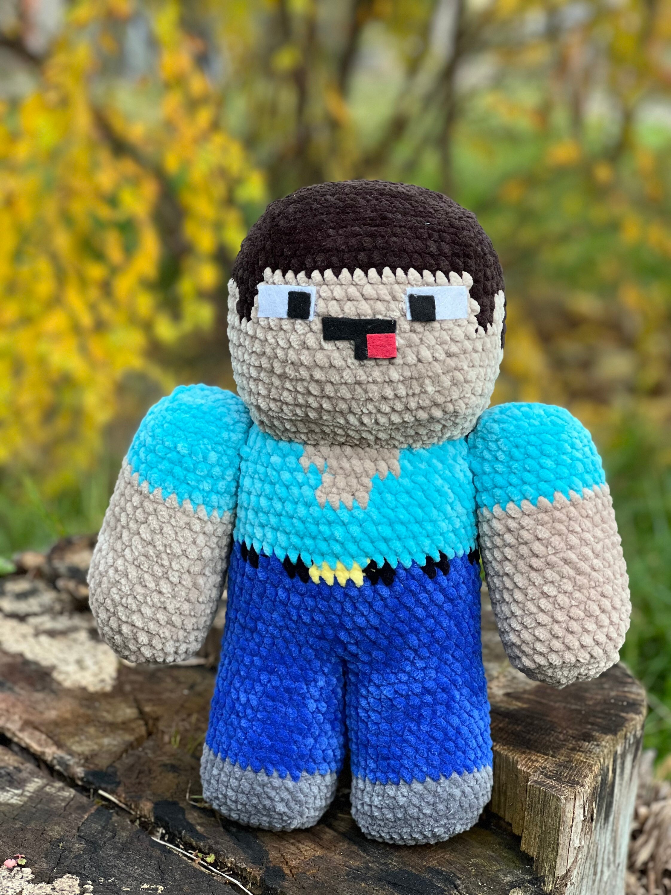 Crocheted Noob Minecraft Crochet Crocheted Minecraft - Etsy