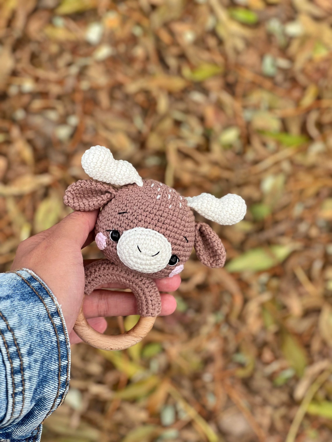 Rattle Moose Crochet Moose Toy Amigurumi Crochet Moose - Etsy