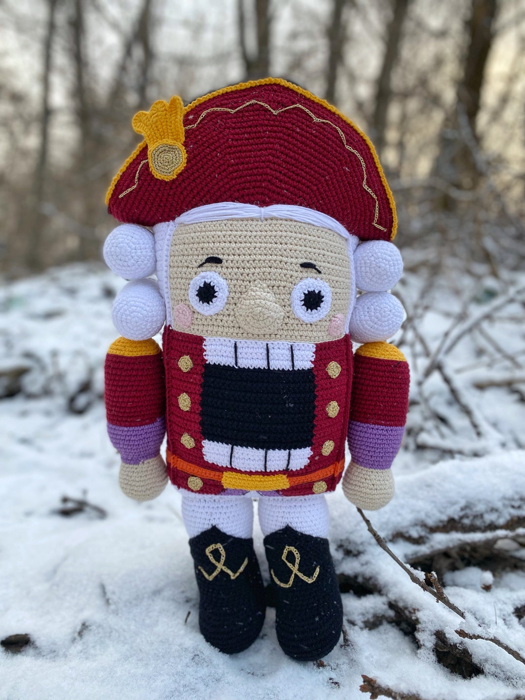 Knitted Nutcracker, Christmas Toy, Crochet Nutcracker, Toy Under the ...