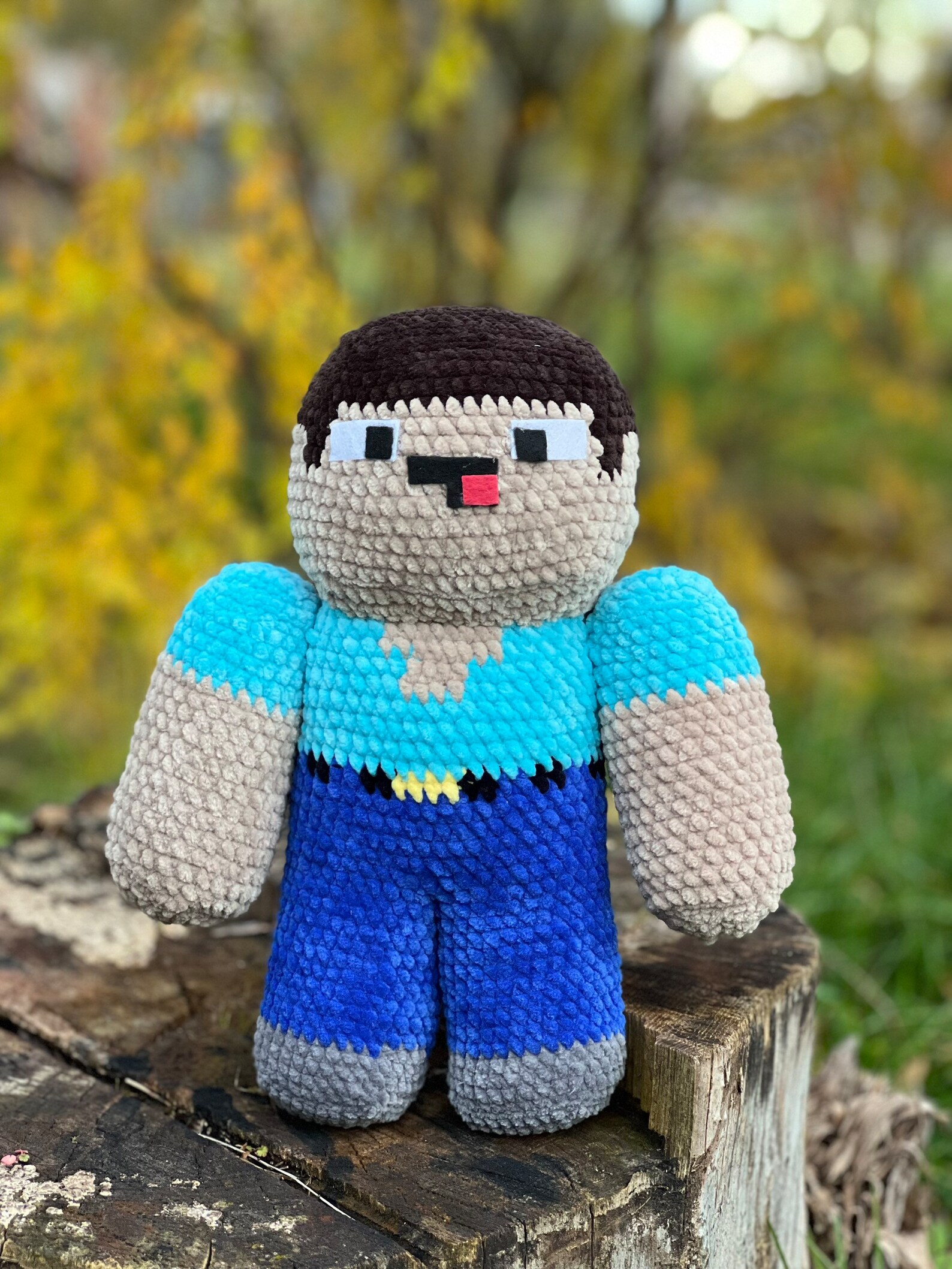 Crocheted Noob Minecraft Crochet Crocheted Minecraft - Etsy