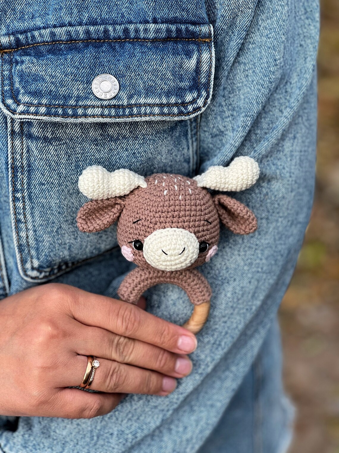 Rattle Moose Crochet Moose Toy Amigurumi Crochet Moose - Etsy
