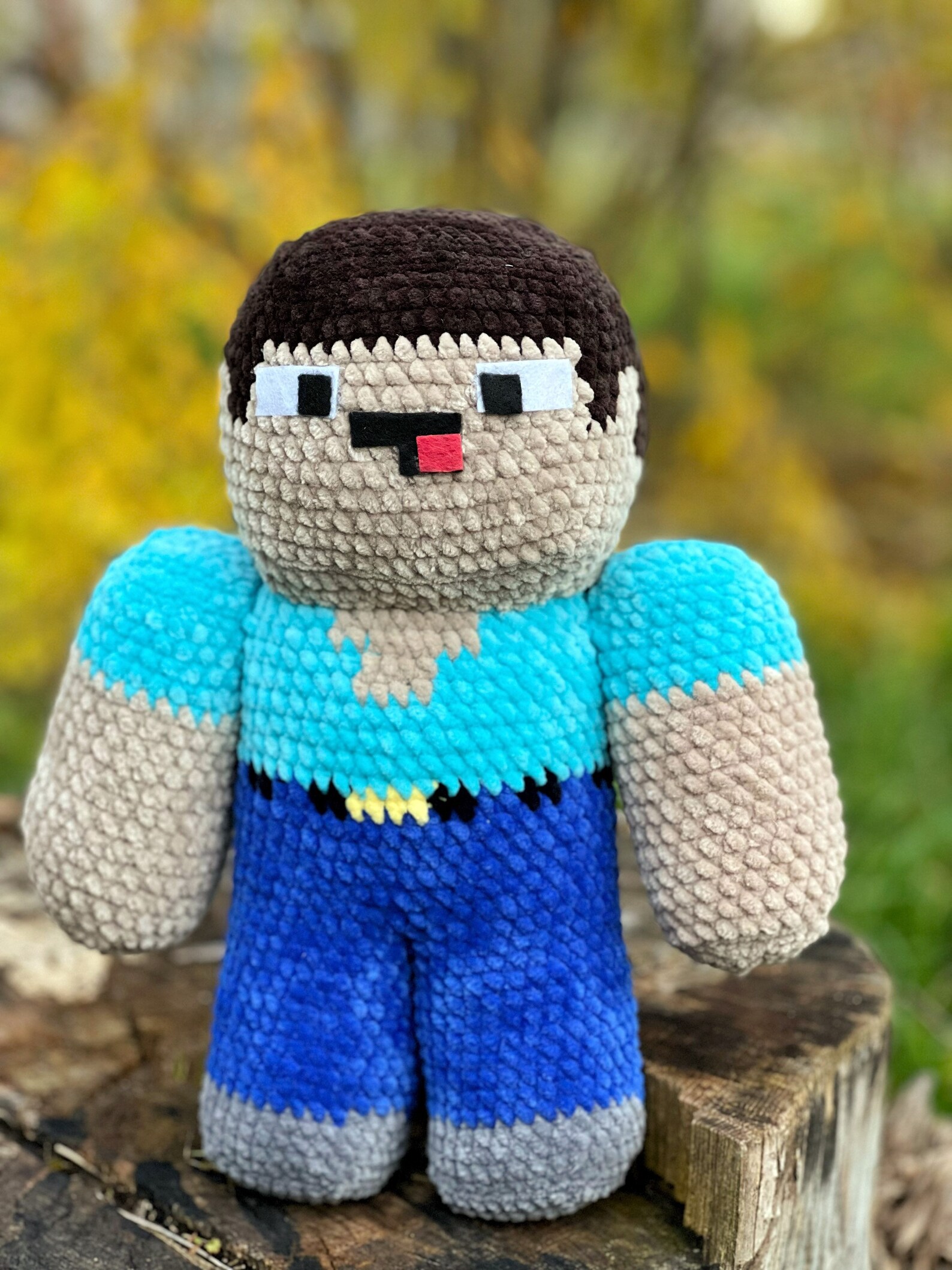 Crocheted Noob Minecraft Crochet Crocheted Minecraft - Etsy