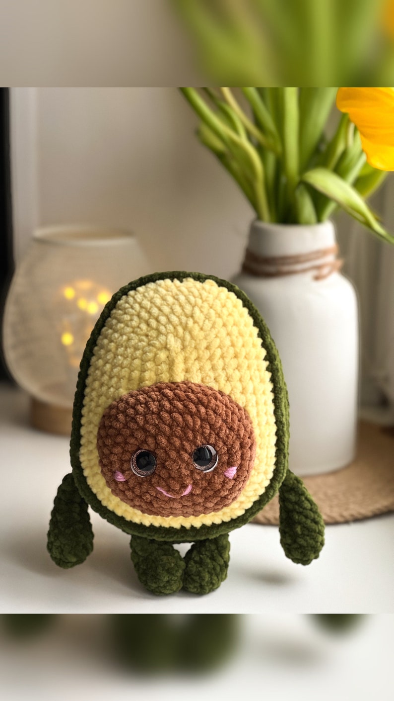 Crochet Avocado Toy, Avocado Plush Toy, Decorative Avocado Toy, Baby ...