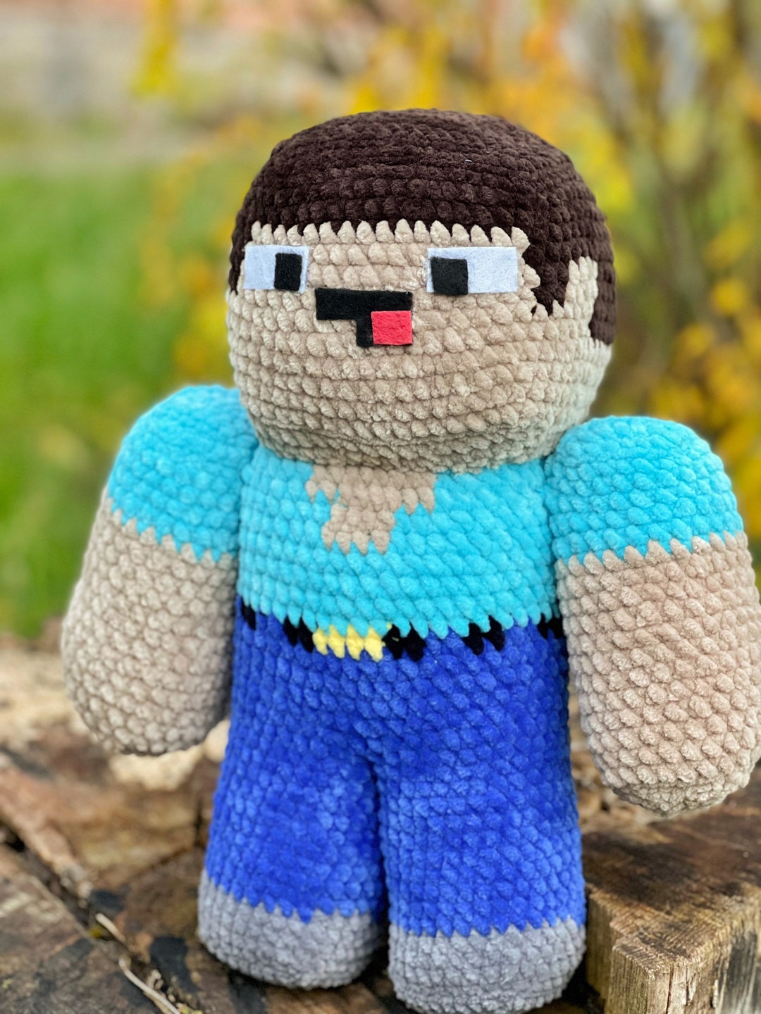Crocheted Noob Minecraft Crochet Crocheted Minecraft - Etsy