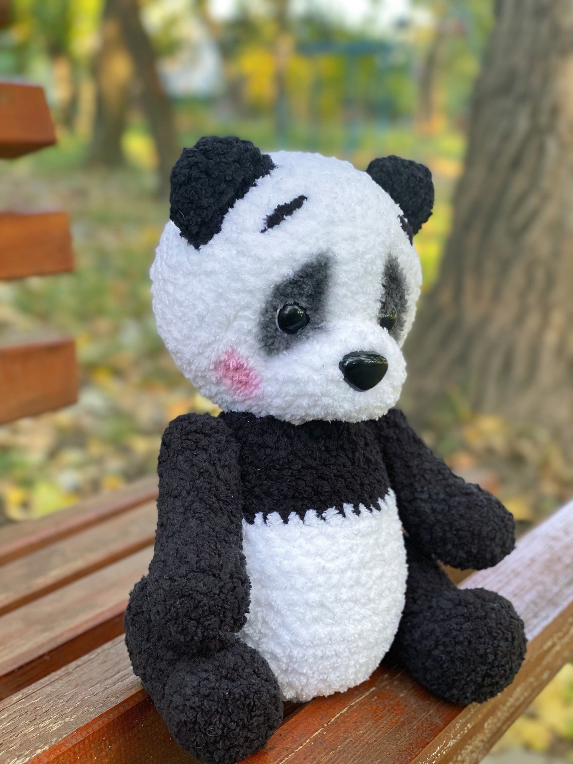 Knitted Panda Plush Panda Crochet Panda Favorite Toy Gift | Etsy