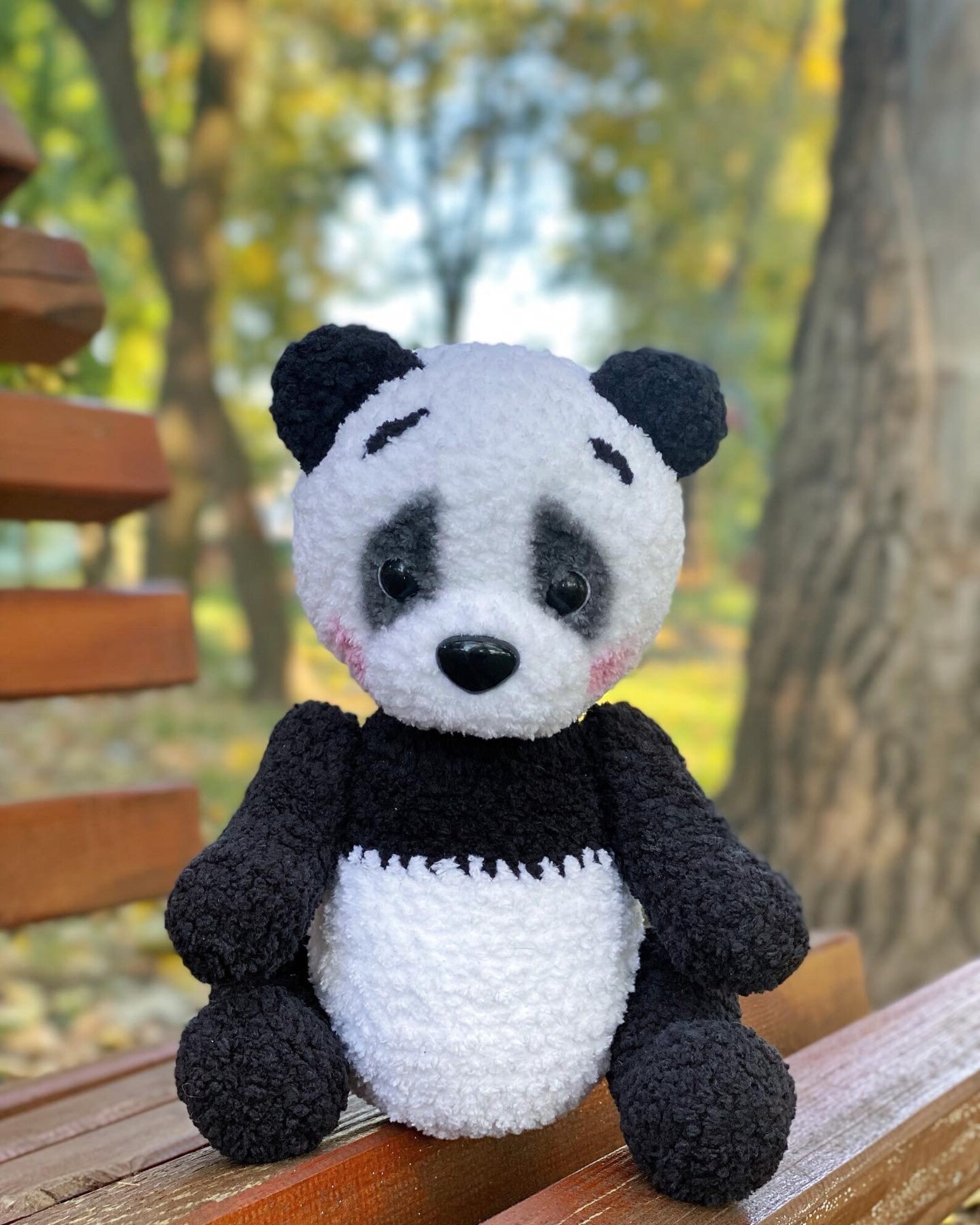 Knitted Panda Plush Panda Crochet Panda Favorite Toy Gift | Etsy