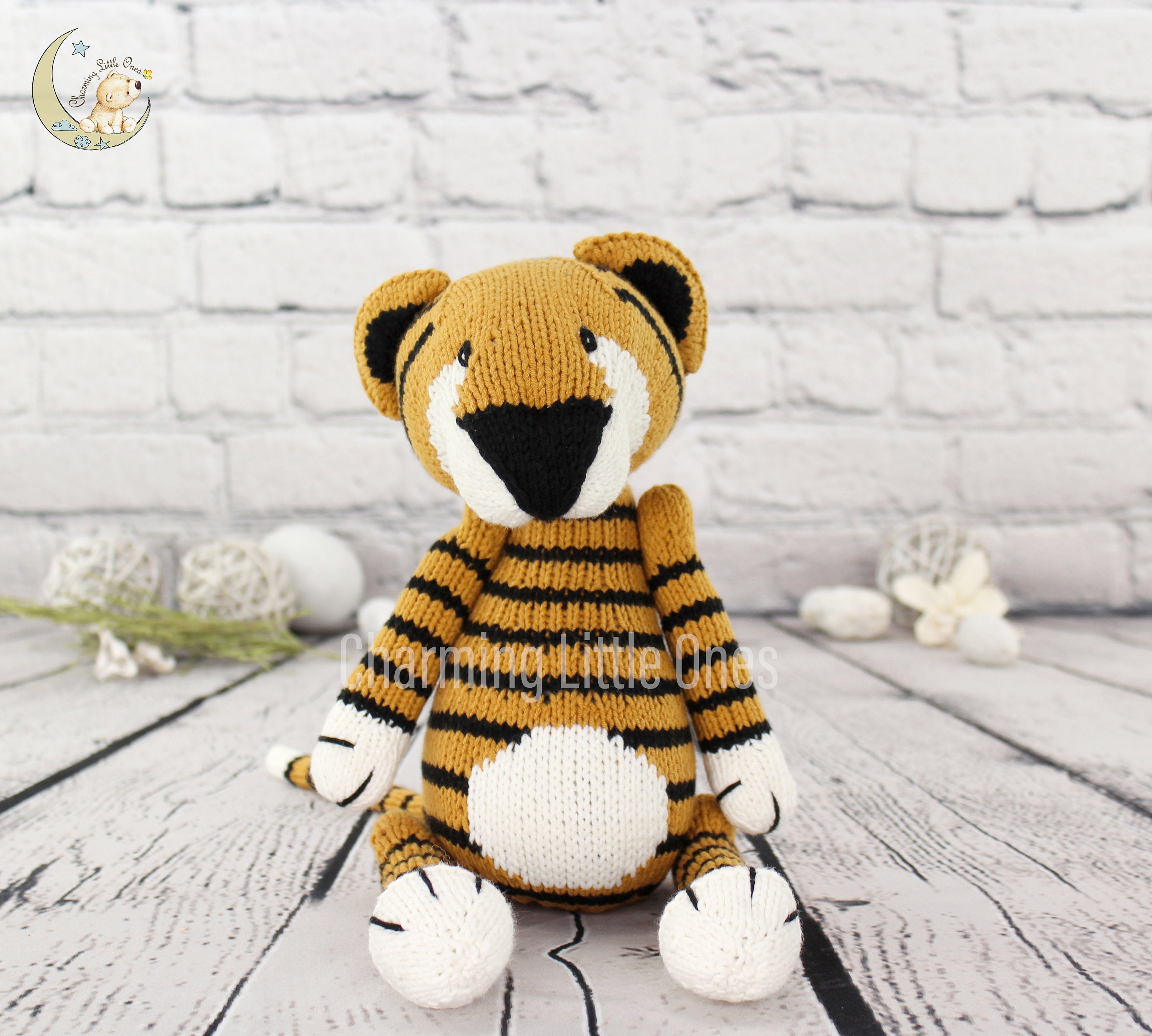 Knitted Tiger, Handmade Stuffed Tiger, Amigurumi Tiger, Stuffed Tiger ...