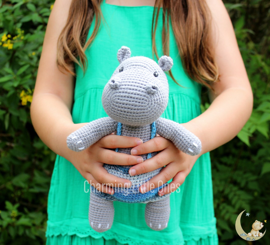Handmade Hippo, Crochet Hippo, Amigurumi Toys, Stuffed Animal Gift ...