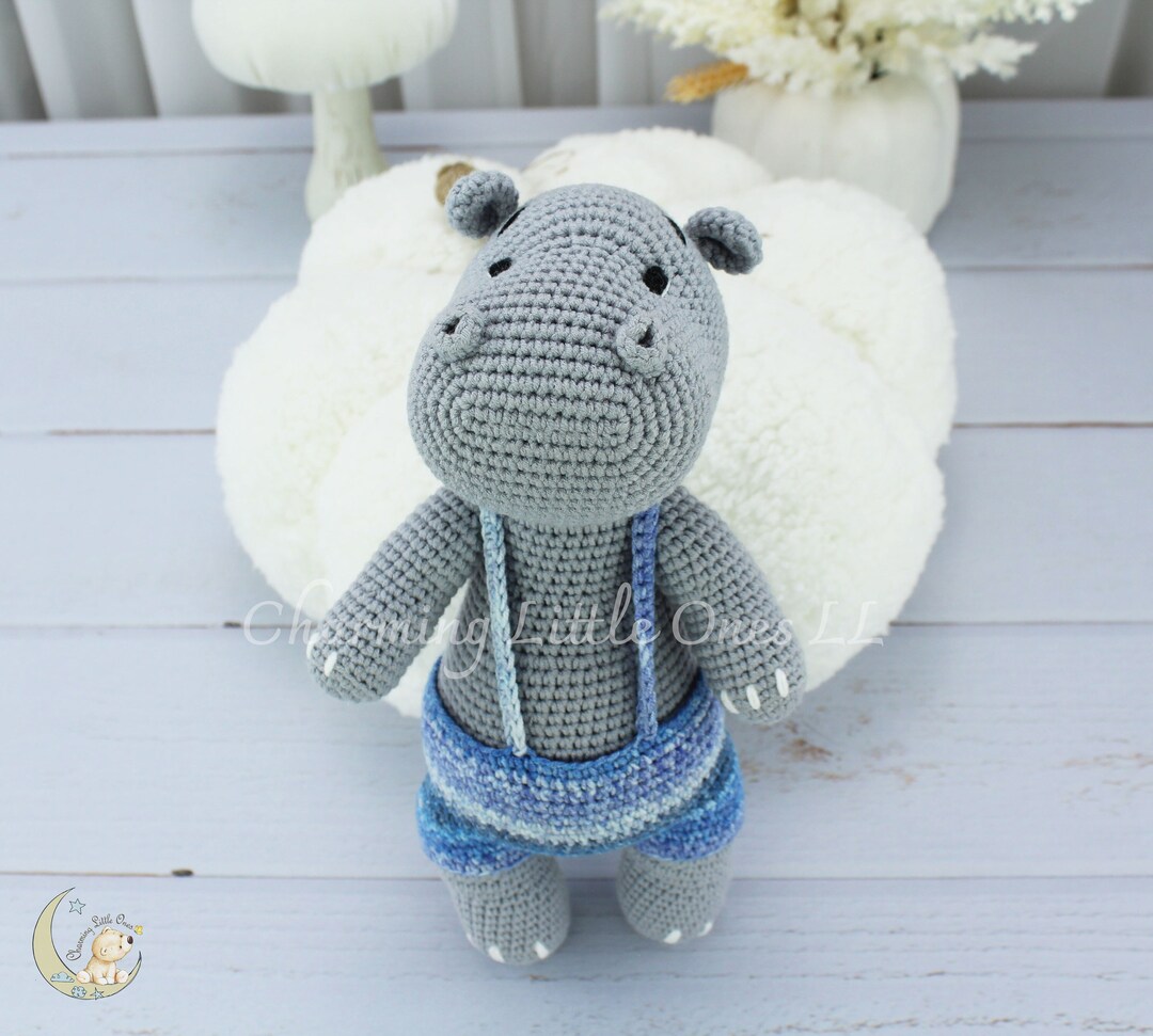 Handmade Hippo, Crochet Hippo, Amigurumi Toys, Stuffed Animal Gift ...