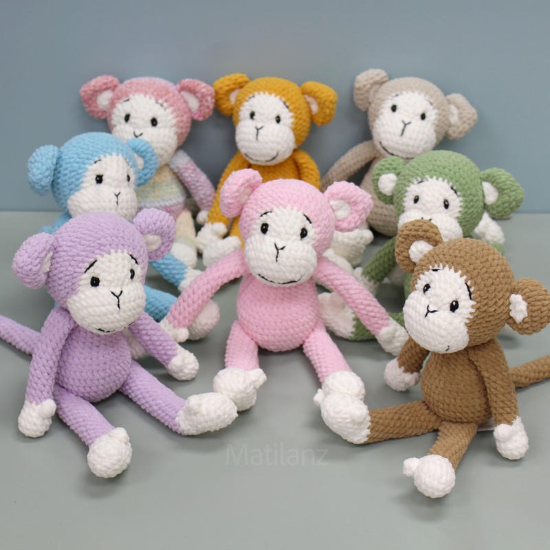 Crochet Sock Monkey Green - Etsy