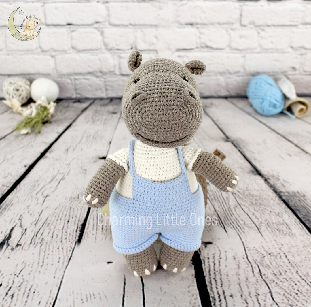 Crochet Hippo, Handmade Hippo, Nursery Decor Hippo, Personalized Gift ...