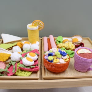 Breakfast Toy Set, Handmade Crochet Montessori Soft Toys - Etsy