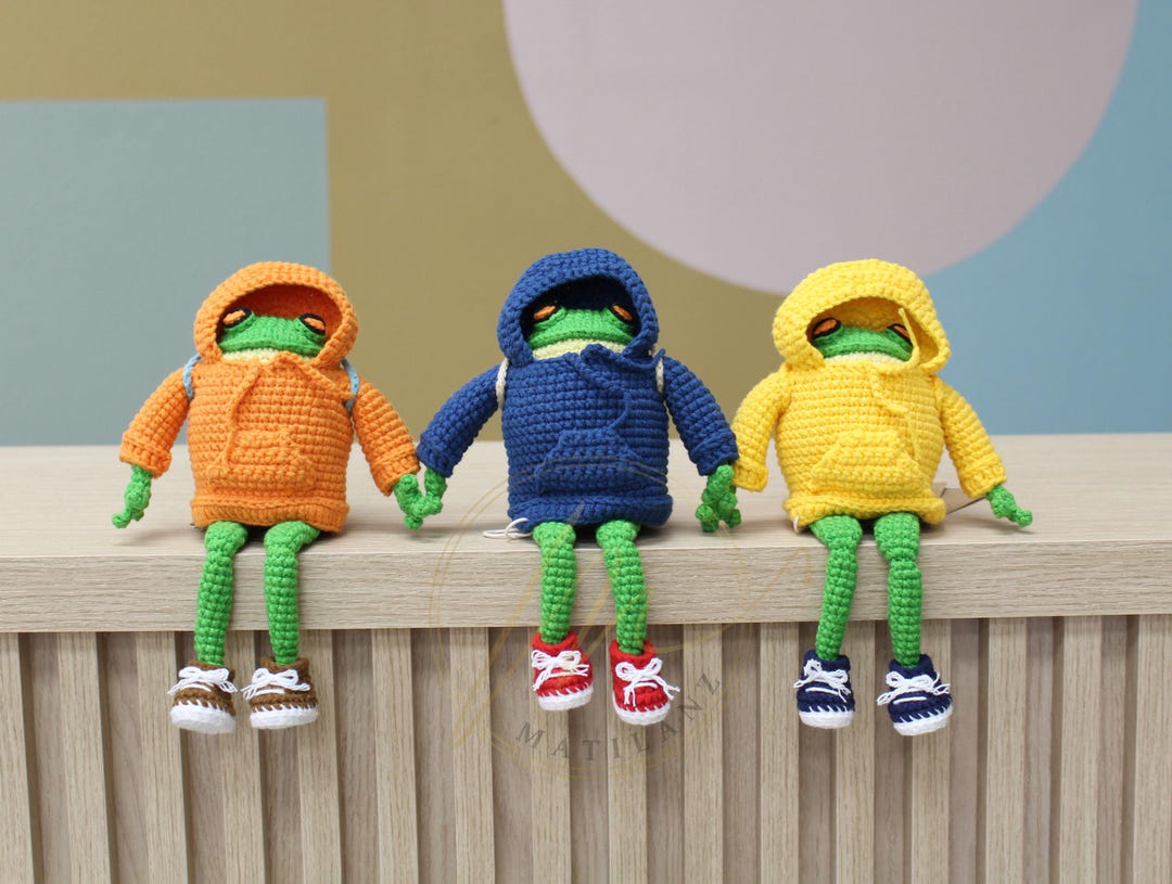Crochet Frog, Amigurumi Frog Plush, Ship From US - Etsy