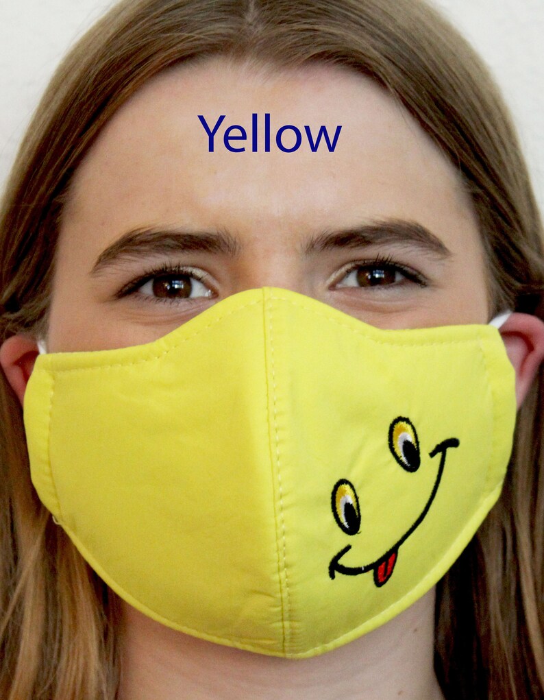Face Mask YOUTH 7-10yrs Smiley 928 High Quality 3 Layer | Etsy