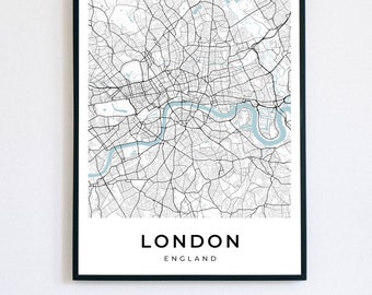 Map of London Poster - Etsy