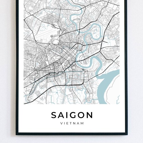 Saigon Vietnam Map | Etsy