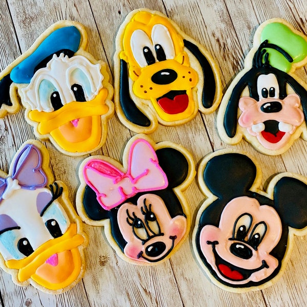 Mickey Mouse Cookies - Etsy