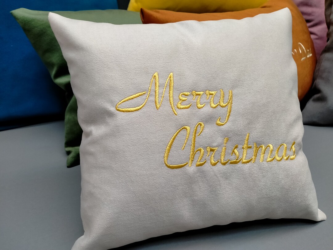 Embroidered Pillow, Personalized Pillow Cover, Gift for Her, Cushion ...