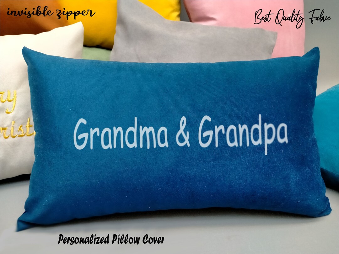 Custom Embroidered Pillow, Personalized Pillow Cover, Gift for Her ...