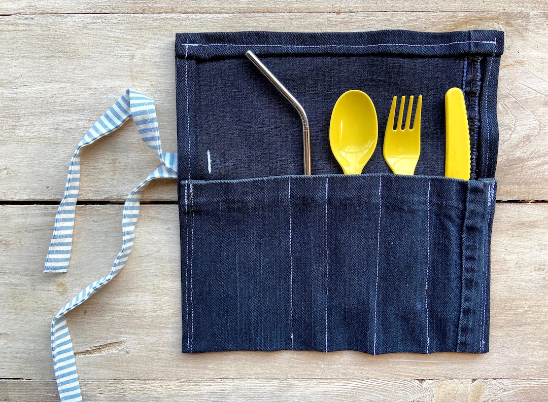 Upcycled Travel Cutlery Wrap - Etsy
