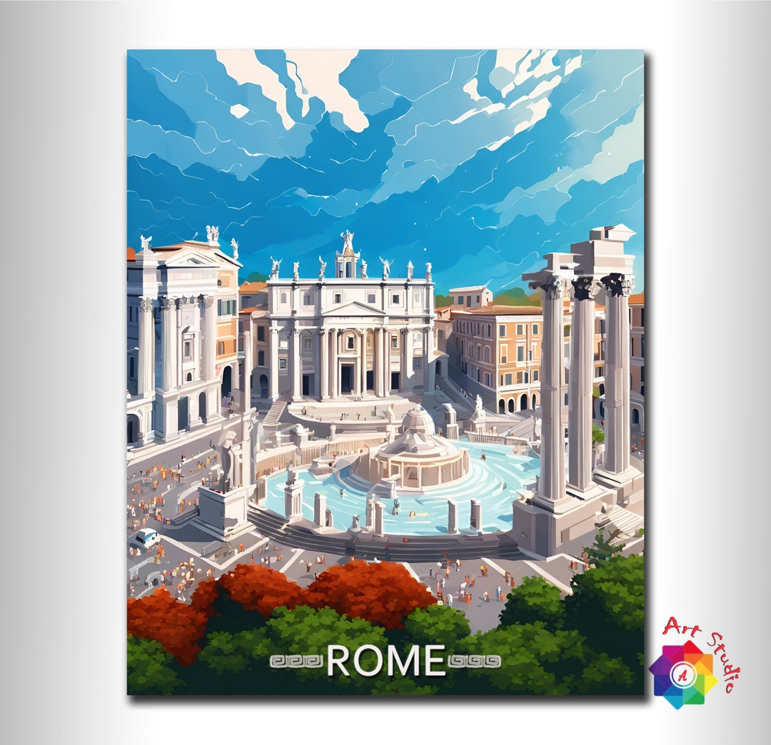 Rome Gift, ITALY Print, Birthday Present, Travel Print, VINTAGE Poster ...
