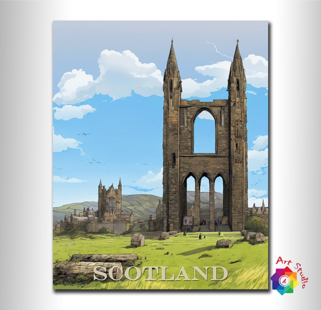 Fathers Day Gift, Scottish Castle, Scotland Poster, EDINBURGH Art ...