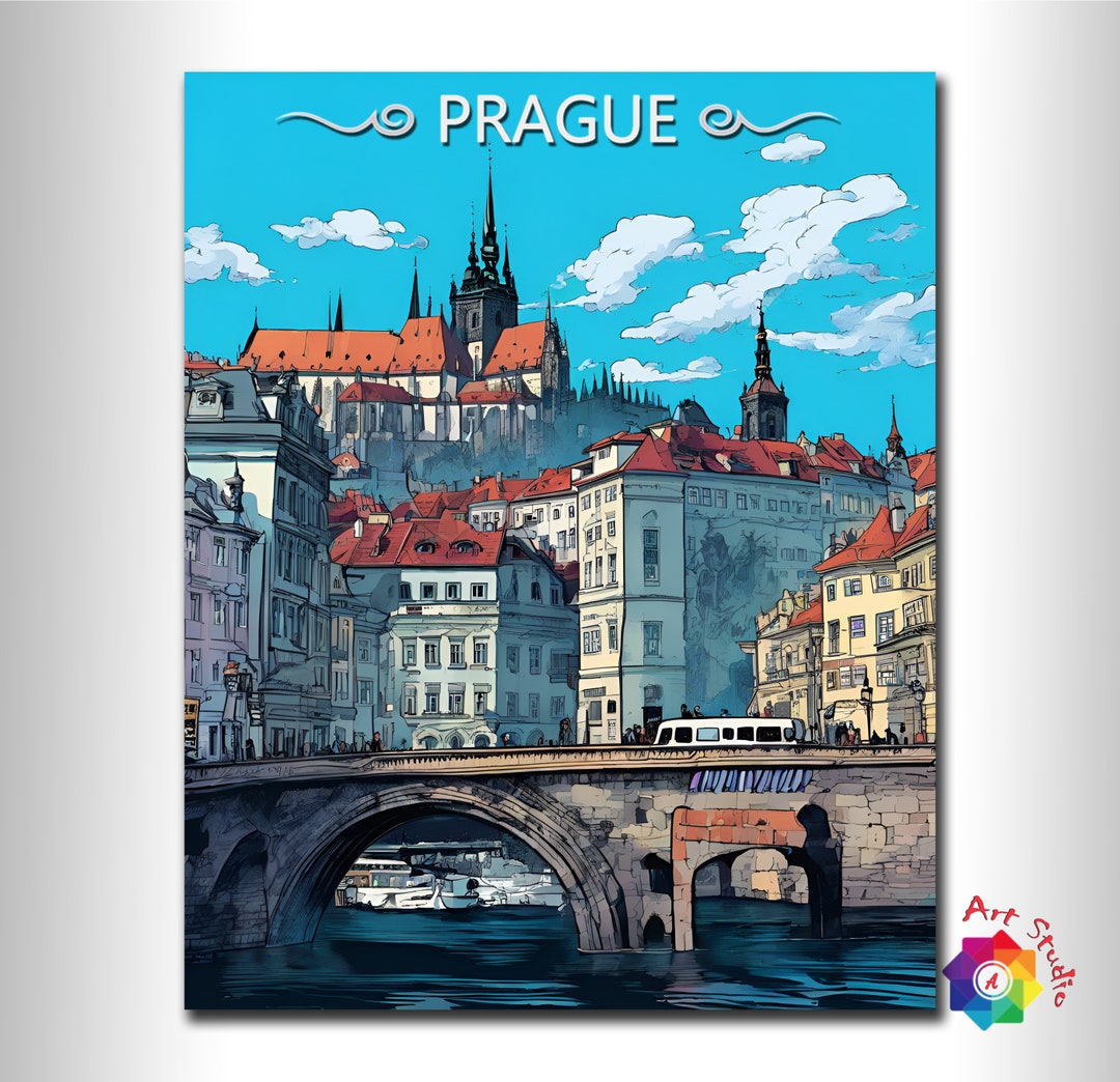 Czech Poster VINTAGE Print, Prague Print Birthday Present, Gothic ...