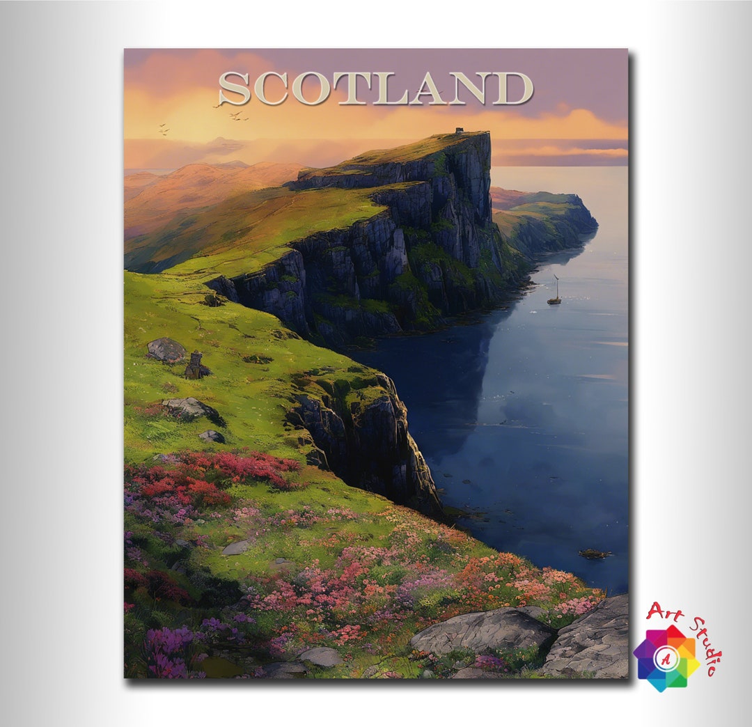 SCOTT Travel Poster, Scottish Artwork, Scotland Print, EDINBURGH Print ...