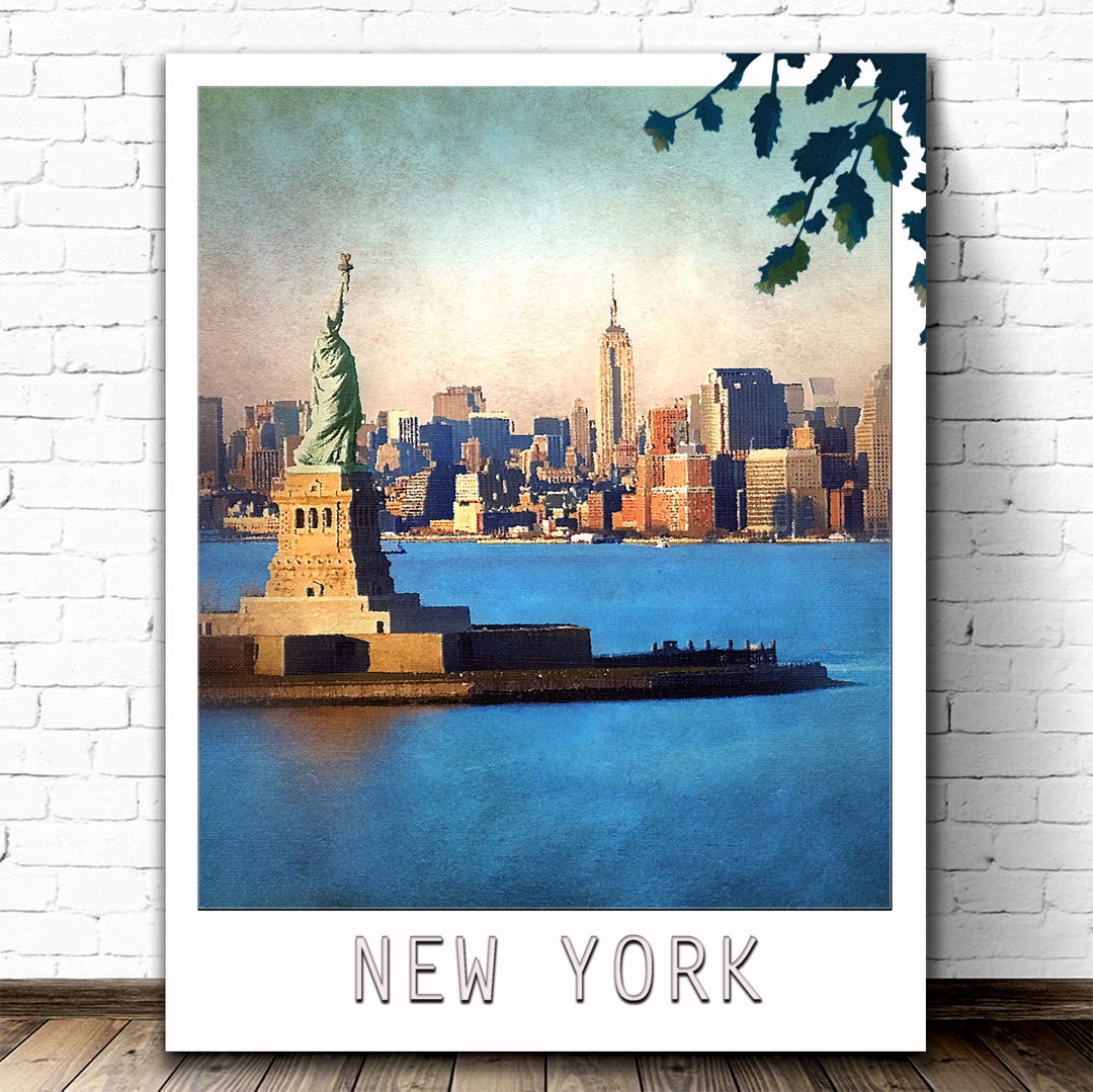 NEW YORK City Travel Poster Wedding Gift Idea VINTAGE Art Poster Travel ...