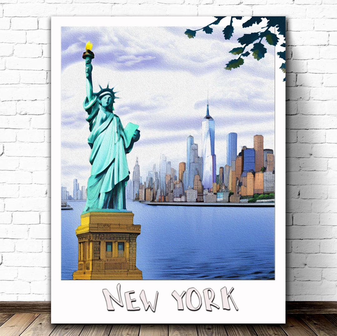 VINTAGE NEW YORK City Travel Poster New York City Gift Fathers Day Gift ...