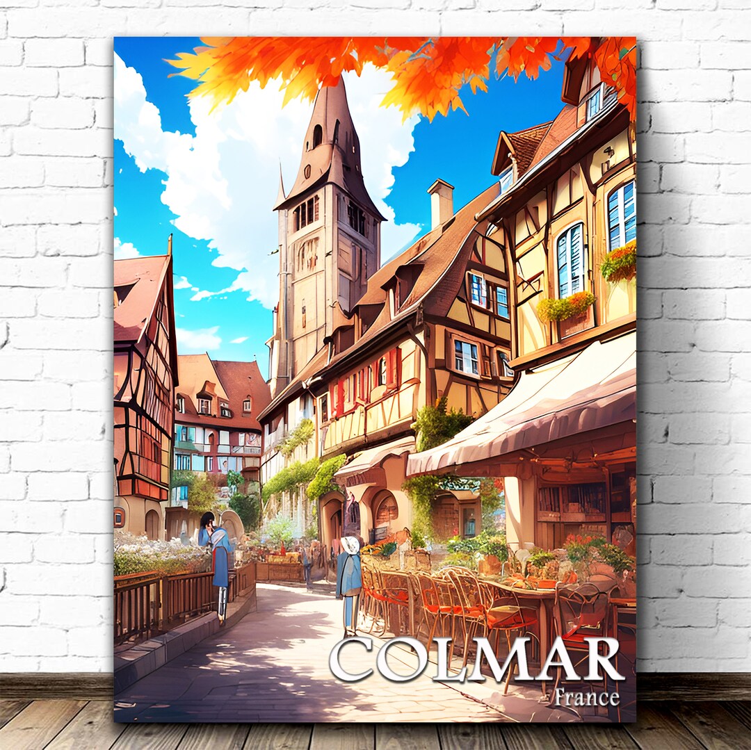 Colmar Wall Hanging Art Poster, Wedding Vintage GIFT, Travel Print ...