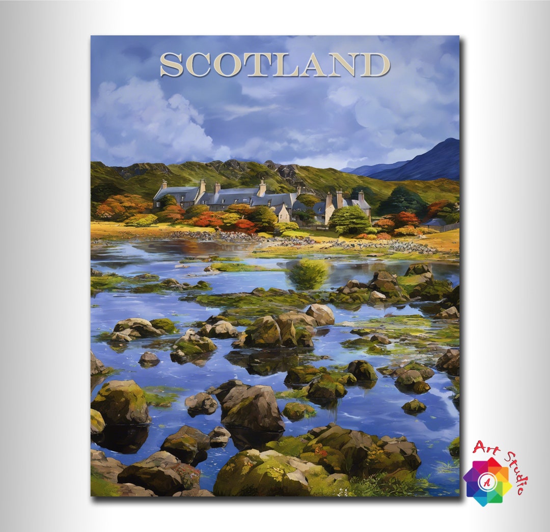 SCOTT Travel Poster, Scottish Castle, VINTAGE Poster, Wedding Gift ...